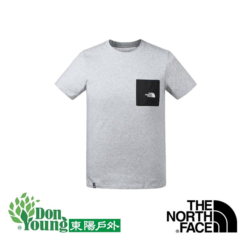 【THE NORTH FACE】戶外吸濕排汗男款FlashDry 口袋Logo短上衣/NF0A3V3T | 蝦皮購物