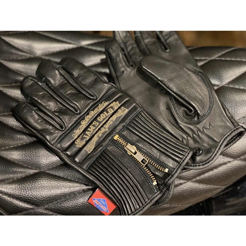 -開關倉庫-日本 JAMSGOLD 騎士牛皮觸控手套 黑色 復古 美式 輕檔 風格 偉士 | 蝦皮購物