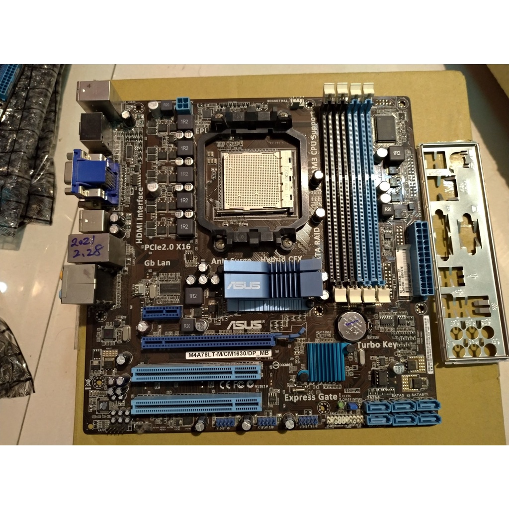 華碩 M4A78LT-M/CM1630/DP_MB 主機板 AM3 附擋板 | 蝦皮購物