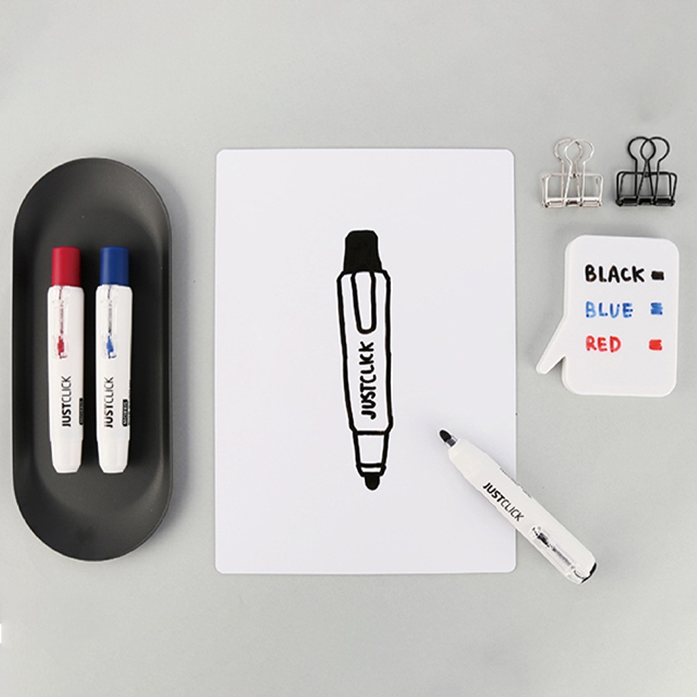 【MORRIS 官方旗艦店】 按壓式白板筆M2(2.0mm_紅/黑/藍)｜Just Click系列 速乾 喀擦筆 韓國製 | 蝦皮購物