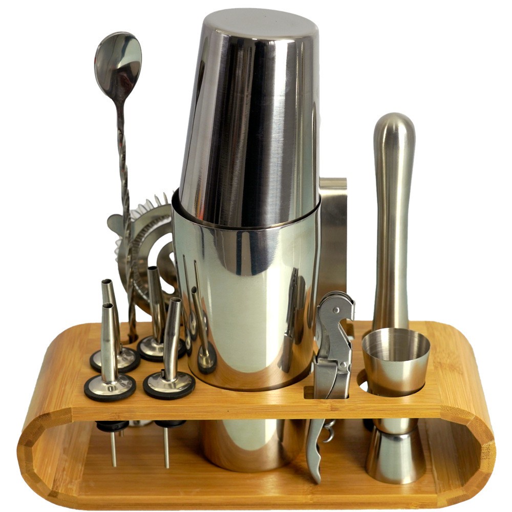 13pcs/set Boston Cocktail Shaker Bar Mixer Set Bartender Sha | 蝦皮購物