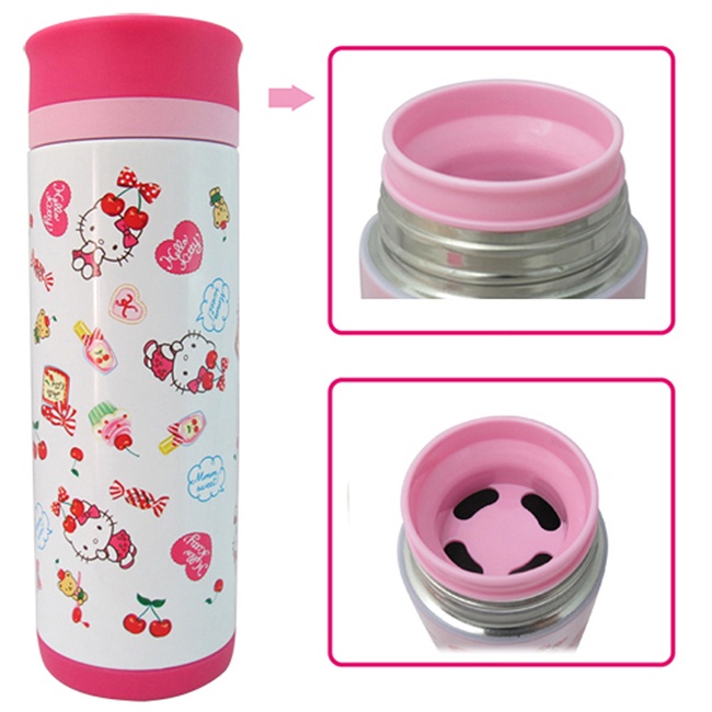 可分期刷卡含發票【Hello Kitty】繽紛粉色真空保溫杯350ml (KF-5605W) | 蝦皮購物