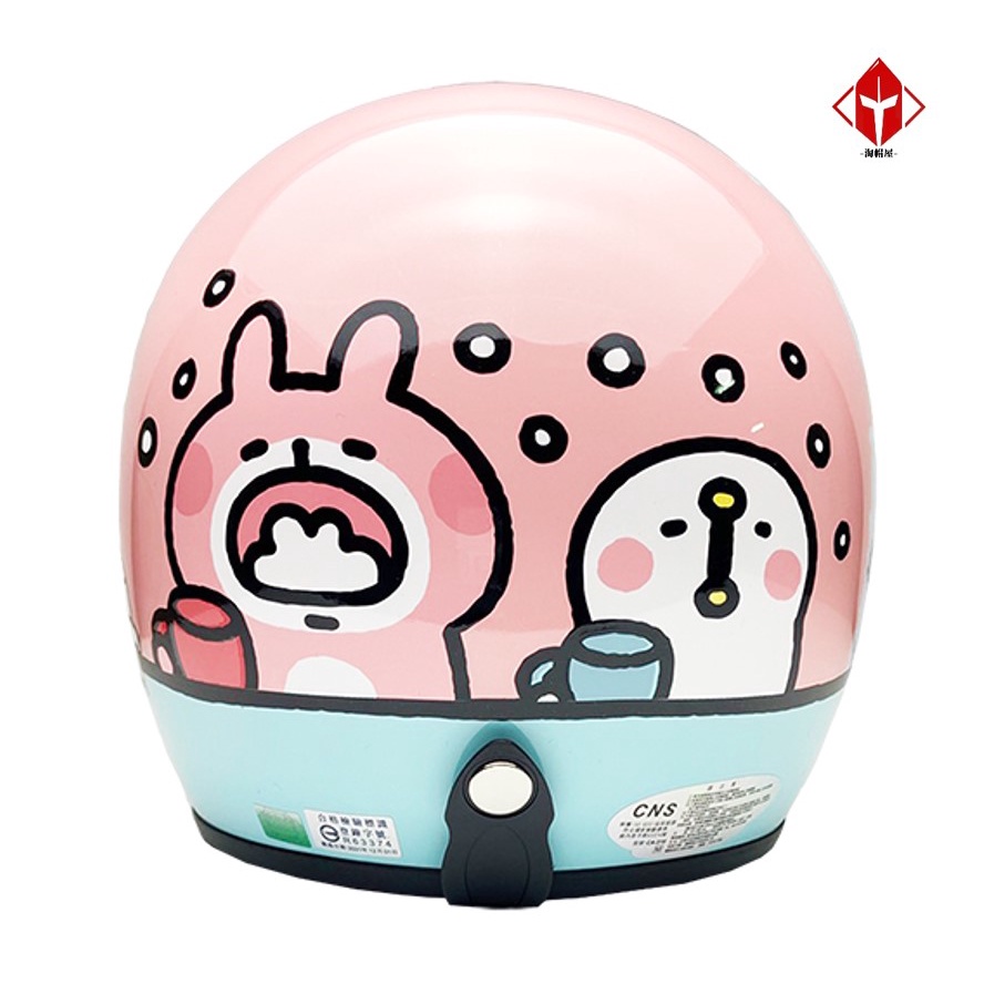 EVO 安全帽 CA-309 復古帽 防疫卡納赫拉 粉色 半拆洗 半罩 卡通圖案 正版授權 | 蝦皮購物