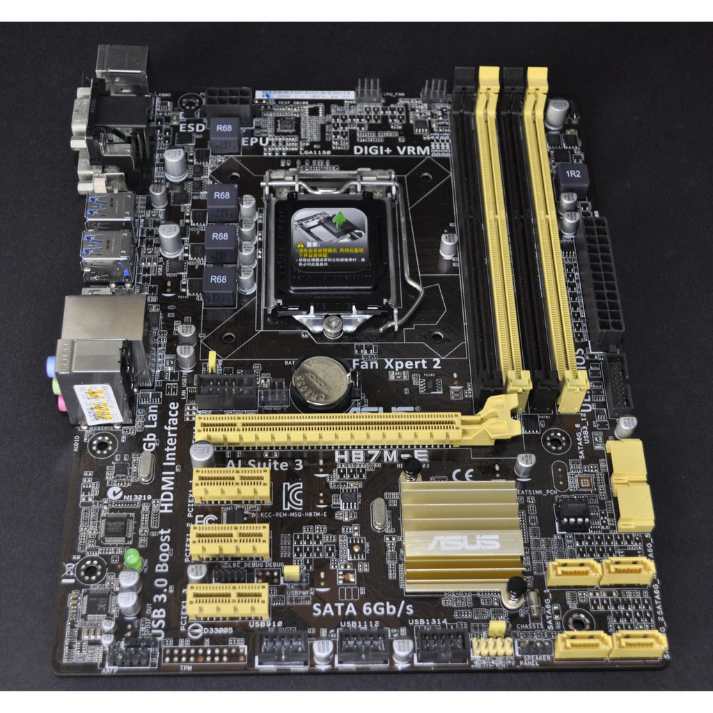 華碩 H87M-E (1150 H87 DDR3 SATA3 前後USB3.0) 非 H81 B85 Z87 H97 | 蝦皮購物