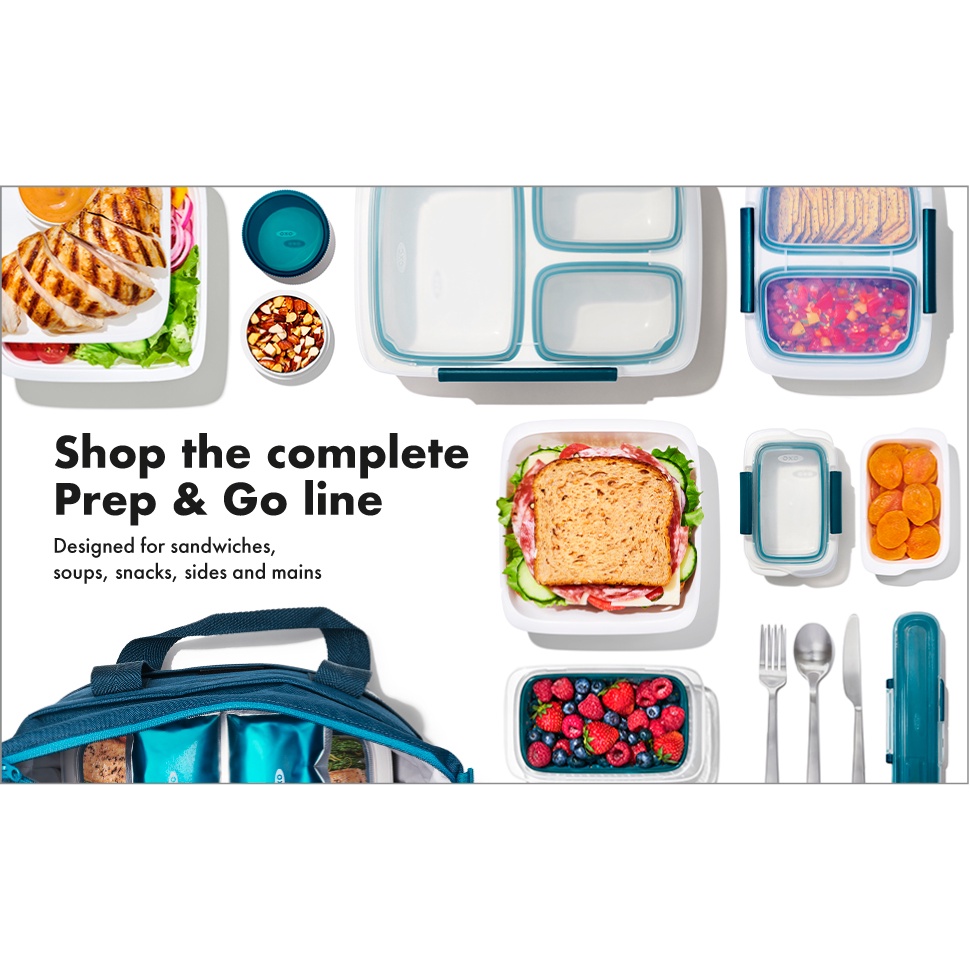 美國OXO 隨行密封盒/保鮮盒/便當盒(0.4L附濾籃/0.8L/1L/0.4L分隔/1.2L/1.5L/0.9L分隔) | 蝦皮購物