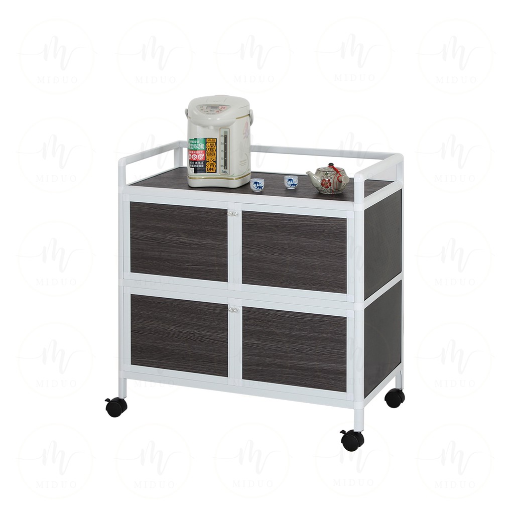 【米朵Miduo】強化玻璃鋁架 四門鋁櫃 鋁合金活動置物櫃(寬83X深43X高83公分) | 蝦皮購物