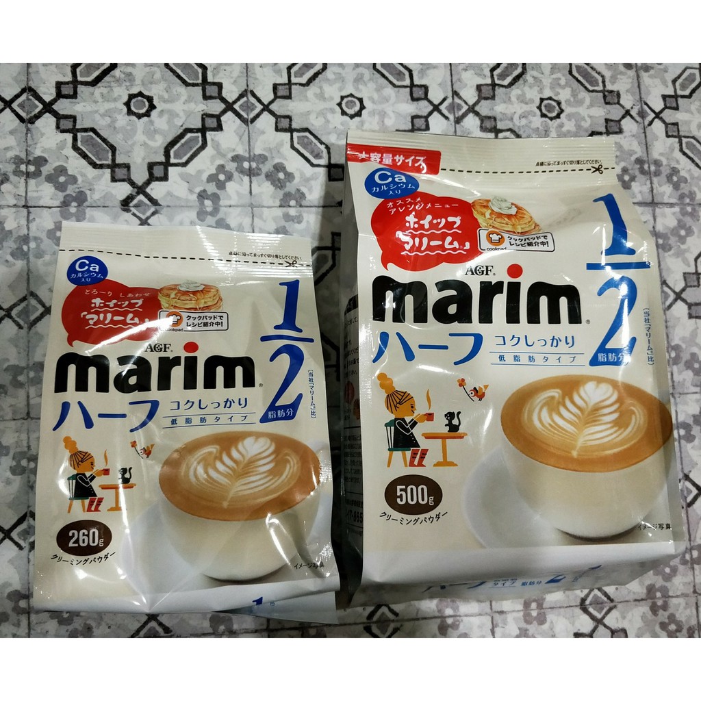 (艾吃吃小賣店)日本 AGF marim*1/2低脂肪奶精粉(大袋500g/小袋260g) 非乳奶精粉 低脂1/2奶精粉 | 蝦皮購物