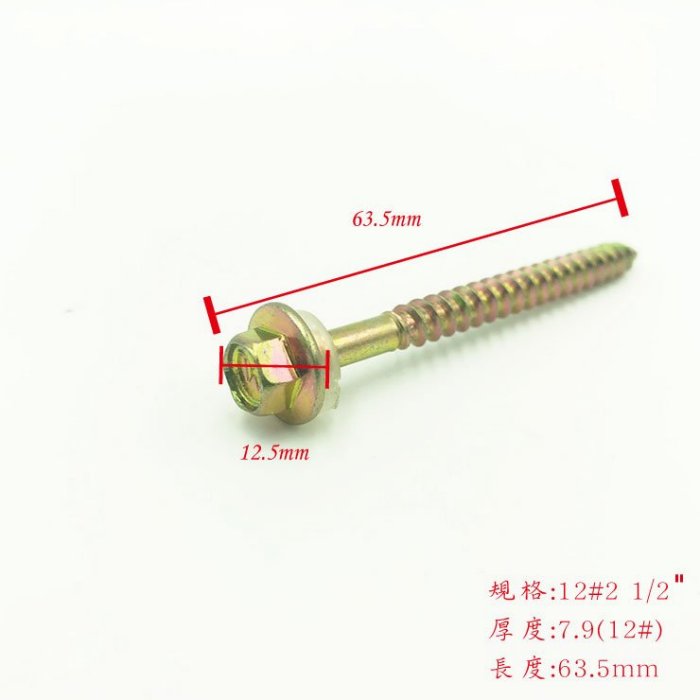 【singcoco】50支售 六角頭木工釘 小尺寸 鍍鋅 五彩 六角頭尖尾釘 鐵板牙 木螺絲釘 鐵工木工 | 蝦皮購物
