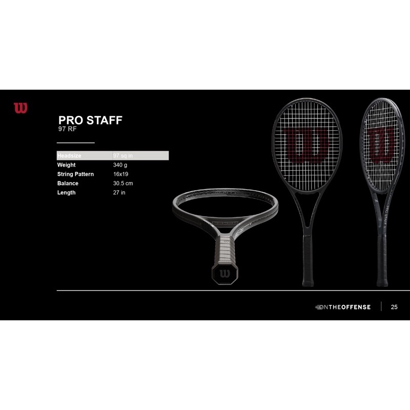 Wilson網球拍 pro Staff 97RF | 蝦皮購物