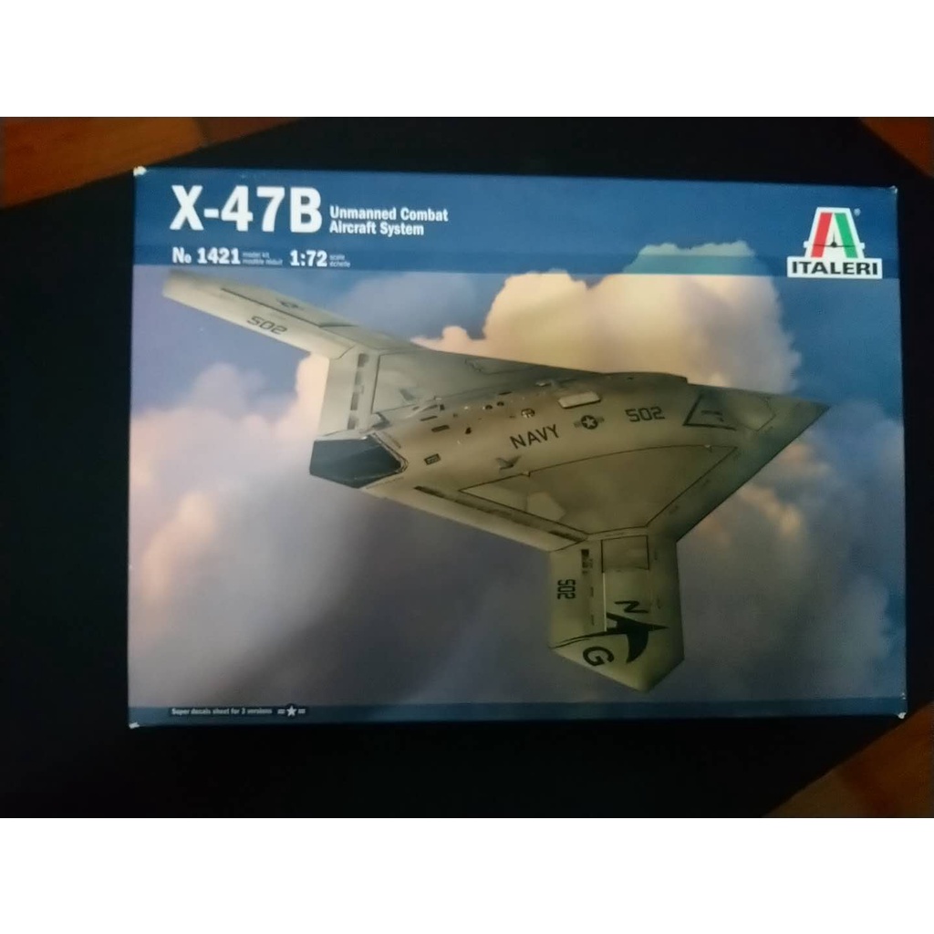 Italeri 1/72 X-47B UAV 美軍航母艦載無人機 隱形戰機 組裝模型 Platz 1421 | 蝦皮購物