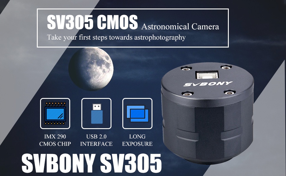 Svbony SV305 望遠鏡相機 CMOS 數碼天文相機 USB 2MP 1.25" 用於望遠鏡行星觀看攝影 | 蝦皮購物