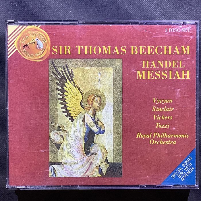 企鵝三星/R2D4榜/Handel韓德爾-Messiah彌賽亞全曲 厚殼3CD Beecham畢勤/指揮 美版無ifpi | 蝦皮購物
