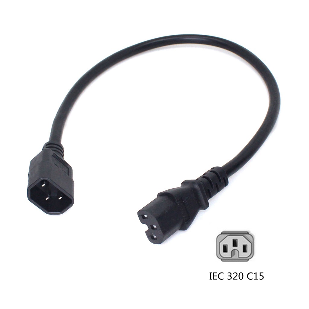Iec 320 C14 至 C15 PDU UPS 公對母電源線 0.5m/1.5m/2m 延長線 3G1.5 耐用銅線 | 蝦皮購物