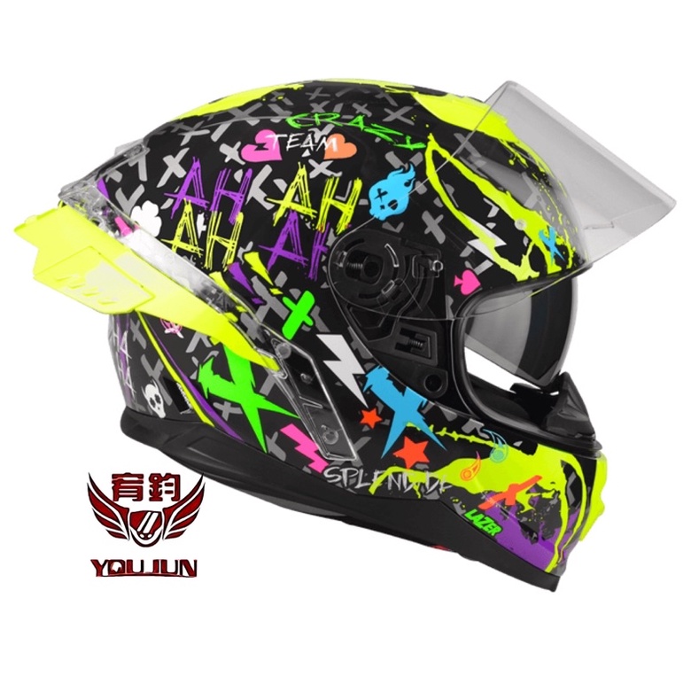 🔥新上市🔥LAZER Rafale CRAZY 比利時進口全新造型設計風格，加大押尾風力學消光黑/營光黃 | 蝦皮購物