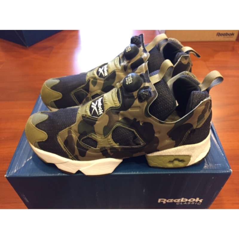 Reebok Insta Pump Fury OG x Ape Mita 鞋舖 聯名 經典 猿人 綠迷彩 慢跑鞋 US8 | 蝦皮購物