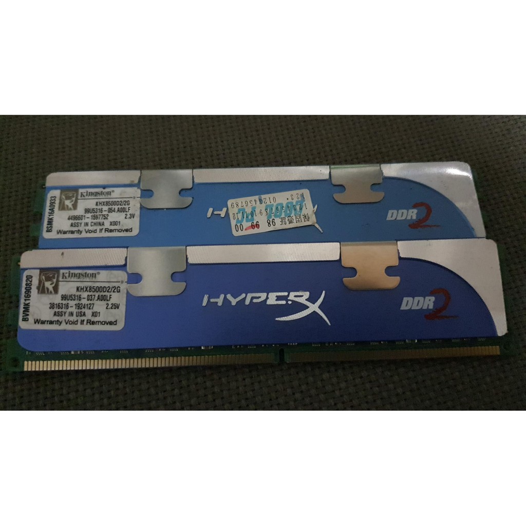 含稅 金士頓 終保 DDR2 1066 2GB 2G 含散熱片 KHX8500D2/2G 06R220 | 蝦皮購物