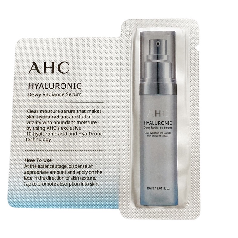 《試用包》AHC 超能玻尿酸保濕肌亮精華 1ml 保濕補水 | 蝦皮購物