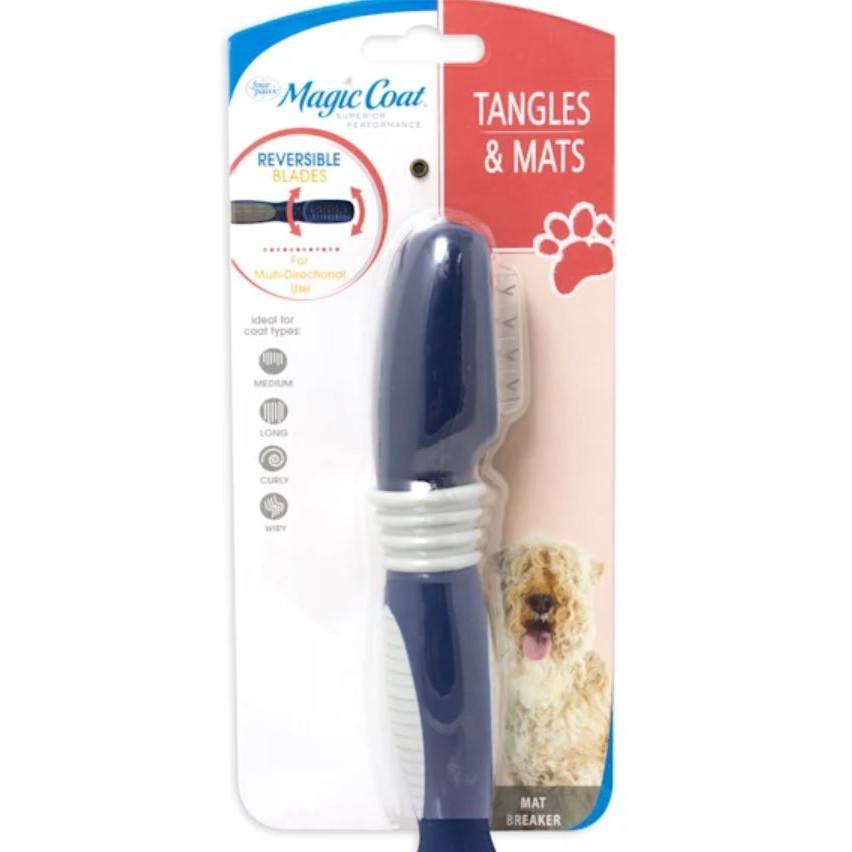 [全新] 美國Four Paws狗狗除蚤除打結梳(雙向梳頭)Magic Coat Dog Mat Breaker | 蝦皮購物