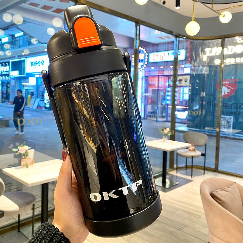 嚴選夯貨 ⚡夏季運動水壺防漏防摔耐熱水杯男女健身隨行杯大水壺 ins大容量運動水杯水瓶彈跳式杯子吸管水壺2000ml送貼 | 蝦皮購物