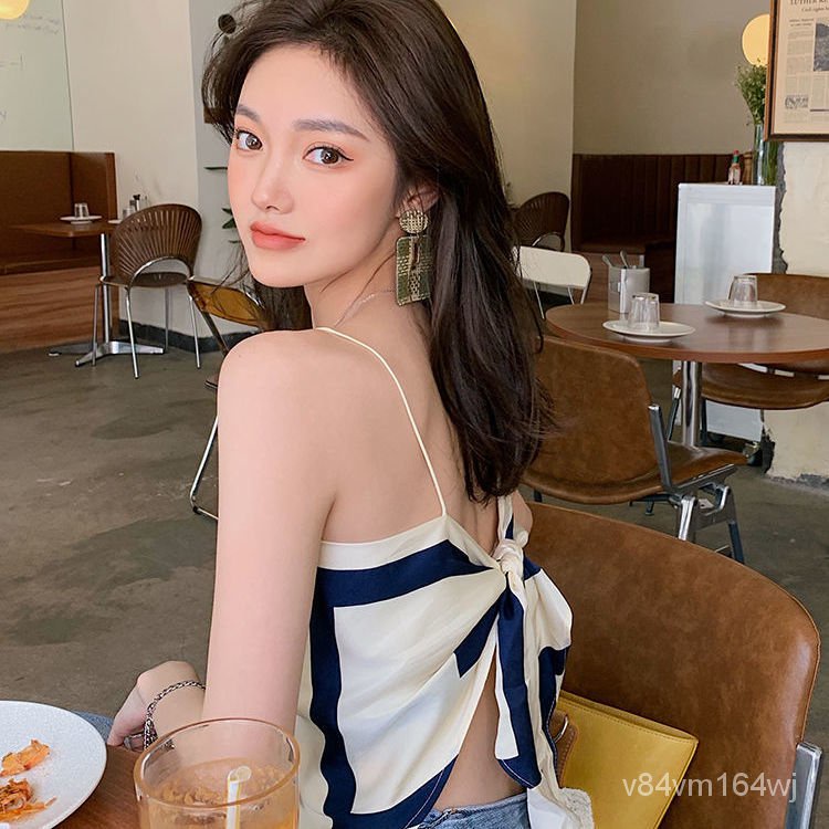 【蜜糖小姐の小店】弔帶設計感小衆外穿女夏不規則背心抹胸絲巾薄款氣質露背辣妹上衣jioyh 79YH | 蝦皮購物