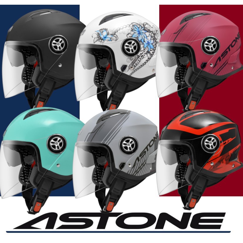 🔥免運🎉原廠包裝附盒子帽袋 Astone MJS 法國品牌 內墨片 MJS 四分之三 安全帽 半罩 | 蝦皮購物