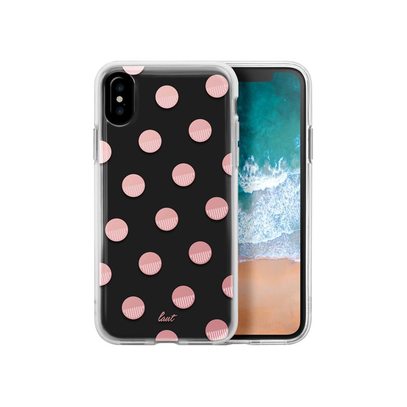 （現貨）LAUT iPhone X POP系列手機保護殼玫瑰金波卡圓點 | 蝦皮購物