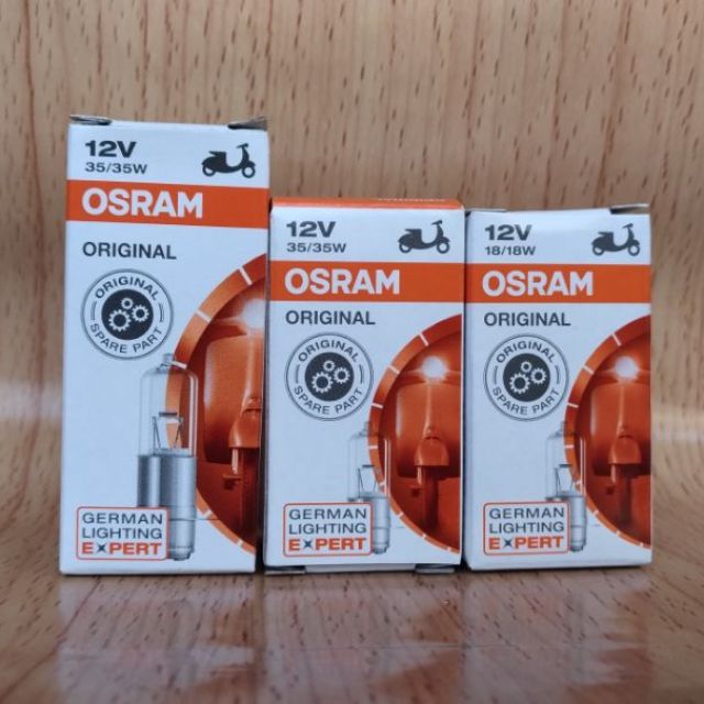 歐司朗OSRAM機車小盤大燈 62334 18/18W 62337 35/35W 62347 小登山 H6 石英燈泡 | 蝦皮購物