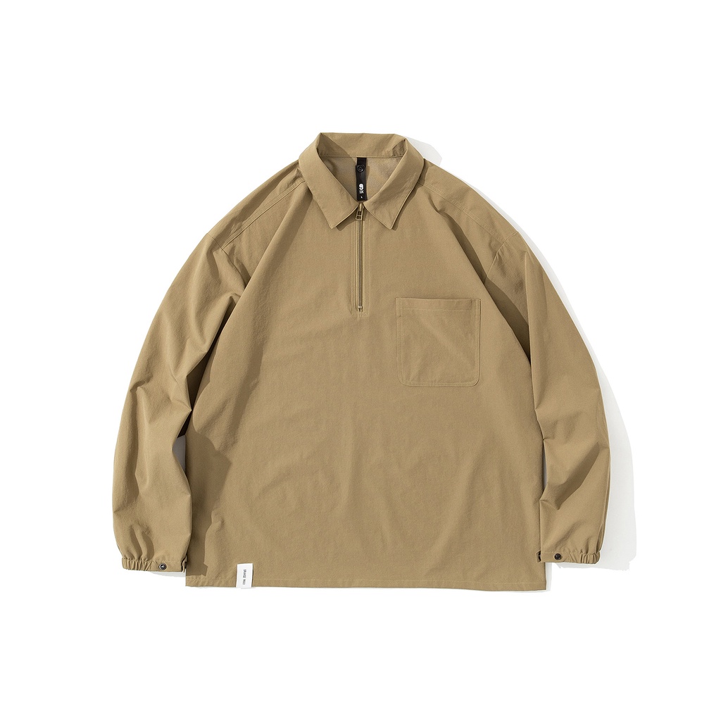 【JIEKE】僅存現貨🔥 秋款 潮流 日系 復古 素色 寬鬆 街頭 半拉鍊 翻領 穿搭 外套🔥 | 蝦皮購物