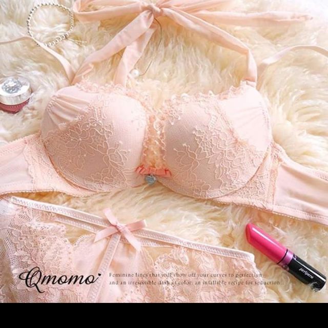 全新 Qmomo性感甜美內衣 粉色70E | 蝦皮購物