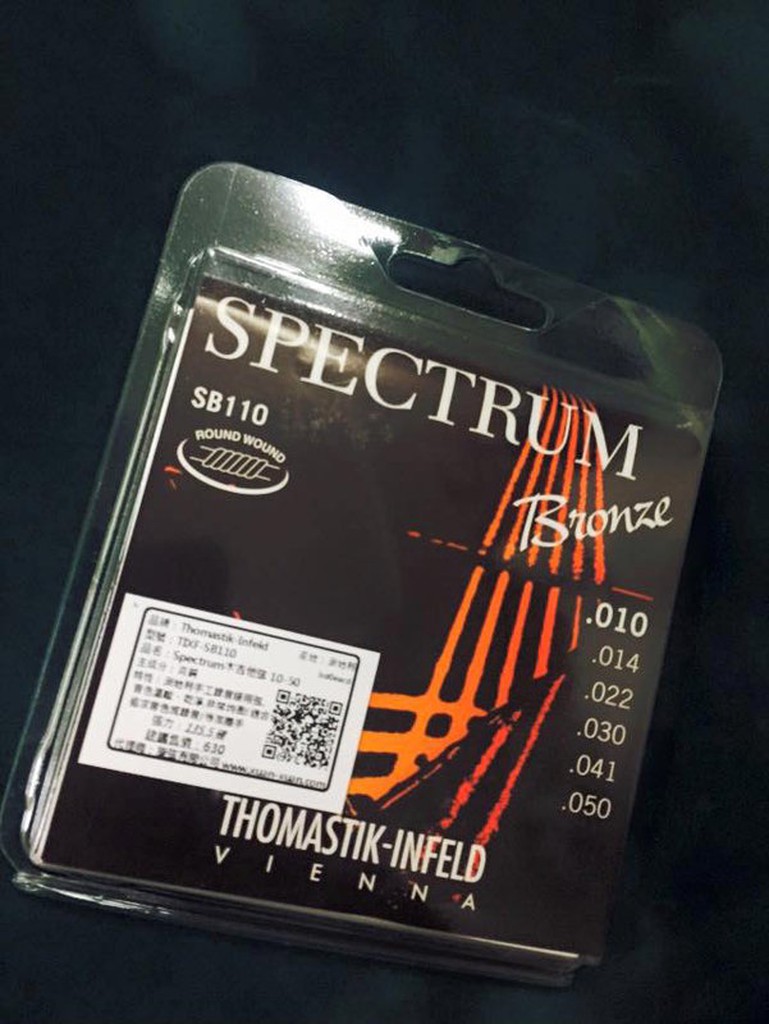 【大鼻子樂器】公司貨Thomastik-Infeld奧地利手工民謠吉他弦 Spectrum系列 SB110 (10-50 | 蝦皮購物