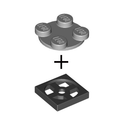 LEGO 368026 3680 黑色 2x2 平板底座 + 4540203 3679 淺灰色 旋轉 轉盤 | 蝦皮購物