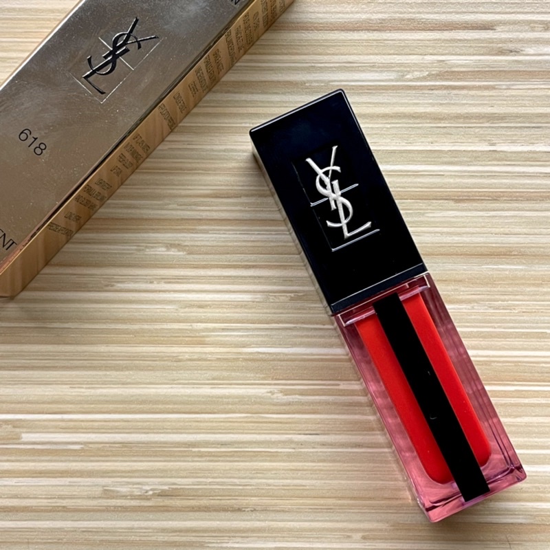 全新 YSL奢華緞面水光染唇釉 #618火辣波動 | 蝦皮購物