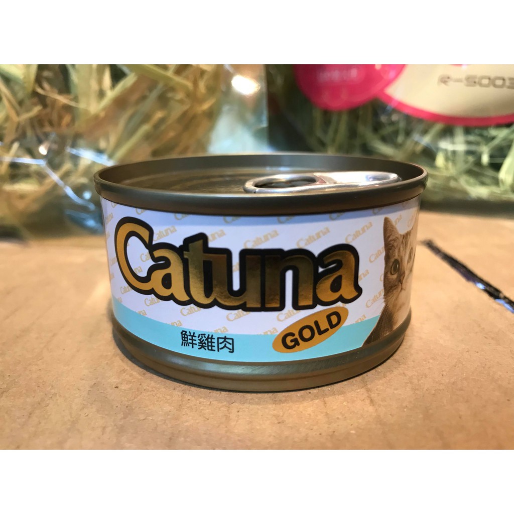 【Pet 寵物友】整箱賣場 Catuna 開心金貓罐 鮮雞肉 80g 開心 貓罐 金罐 | 蝦皮購物