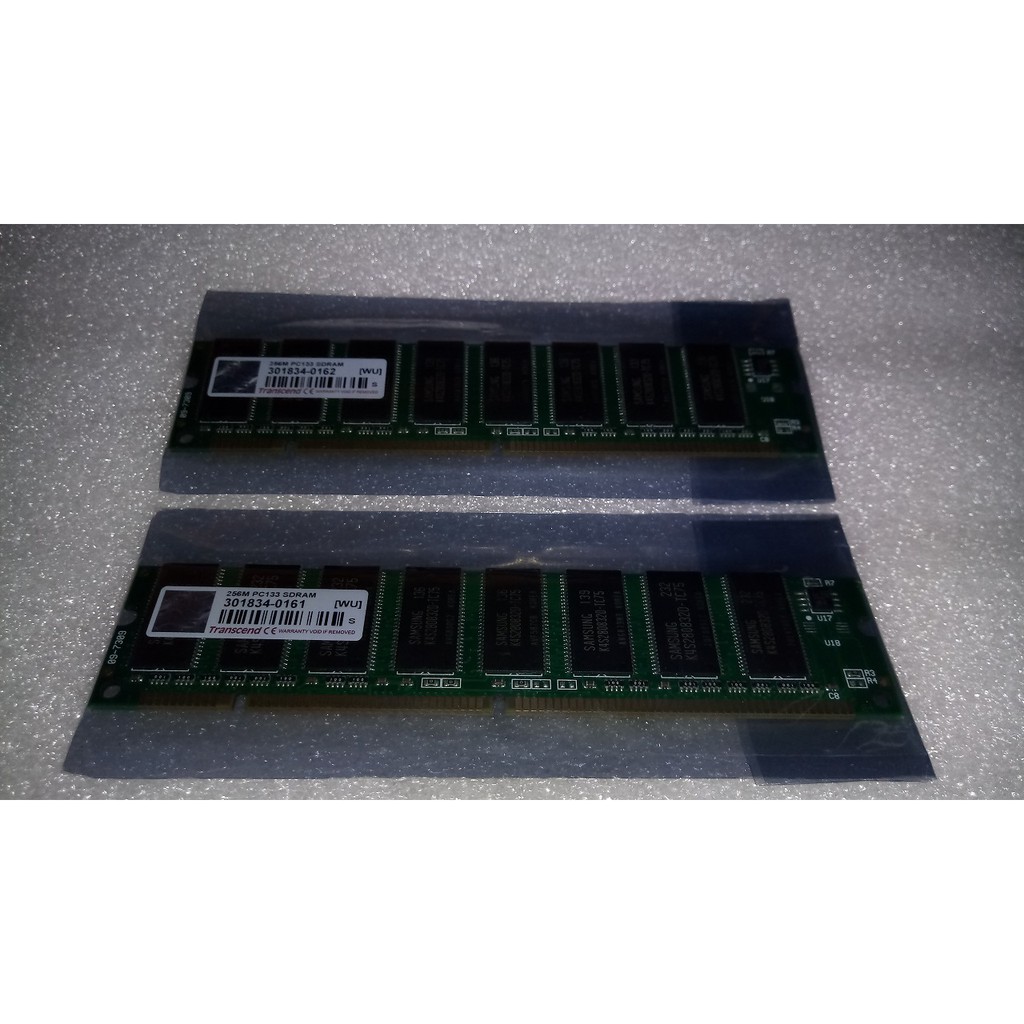 創見 PC133 256MB WU 原廠靜電袋未拆 雙面 三星顆粒 256M | 蝦皮購物