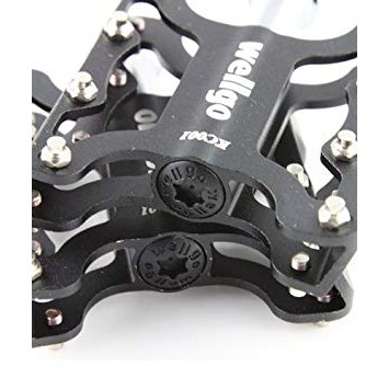 【速度公園】WELLGO KC001 輕量軸承腳踏板『黑』6061鋁合金+CNC／密封式培林，腳踏 踏板C-081720 | 蝦皮購物