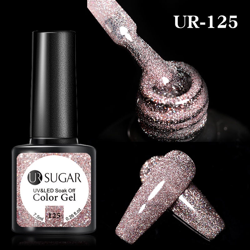 UR SUGAR 7.5ml 彩色實色膠 灰色紫色光療膠 甲油膠 美甲凝膠 亮片閃粉膠 光療指甲油 底膠 免洗封層 | 蝦皮購物