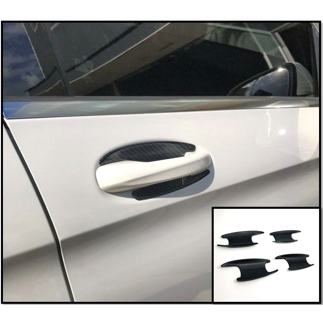 圓夢工廠 Benz 賓士 E W213 E350 E400 E450 E43 E53 E63 碳纖紋車門把手防刮門碗內襯 | 蝦皮購物
