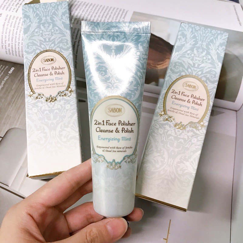 現貨 5折出清‼️Sabon二合一臉部純凈磨砂膏60ml/200ml薄荷/薰衣草 | 蝦皮購物