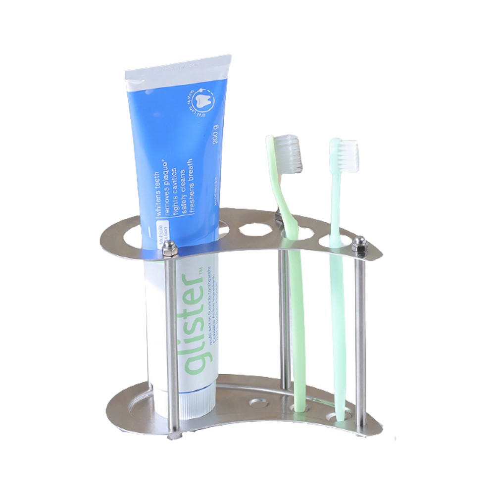 收主義/月牙灣3孔不鏽鋼牙刷架/牙刷架/置物架/不鏽鋼/台灣製造 | 蝦皮購物