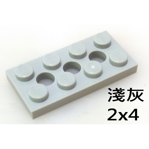 3709 4211444 淺灰 2x4 薄板 附圓孔 科技Technic[正版LEGO 樂高類] | 蝦皮購物