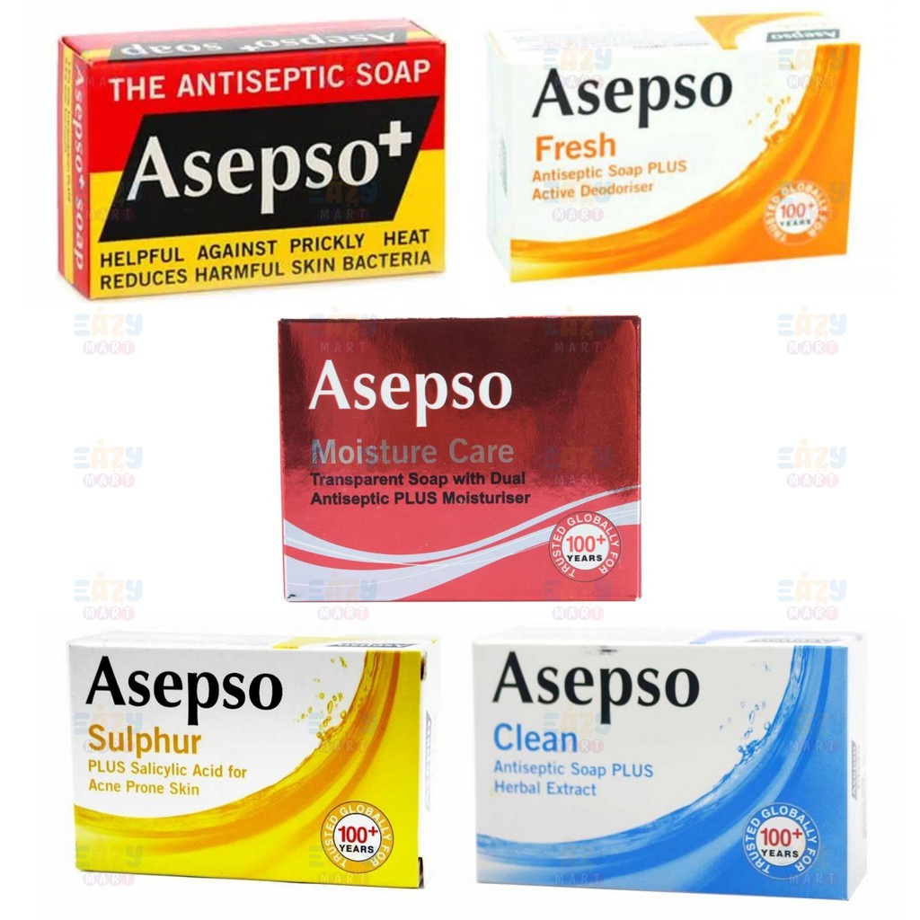 Sabun Mandi Asepso+ Anstiseptic Soap 80 Gram Semua Varian | 蝦皮購物