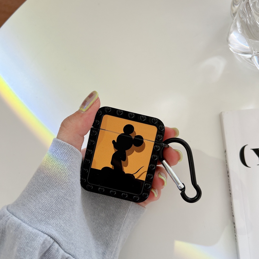 米奇背影 Apple Airpods Pro 1代2代3代 蘋果藍芽 耳機套 迪士尼卡通無線耳機保護套 蝦皮購物