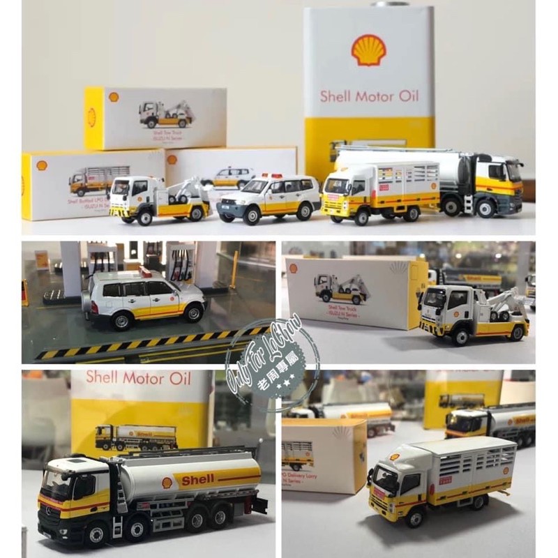 現貨 老周微影 Tiny 四台一組 特別版機油包裝 Shell 殼牌 油罐車 賓士 Benz Antos 模型車 Tlv | 蝦皮購物