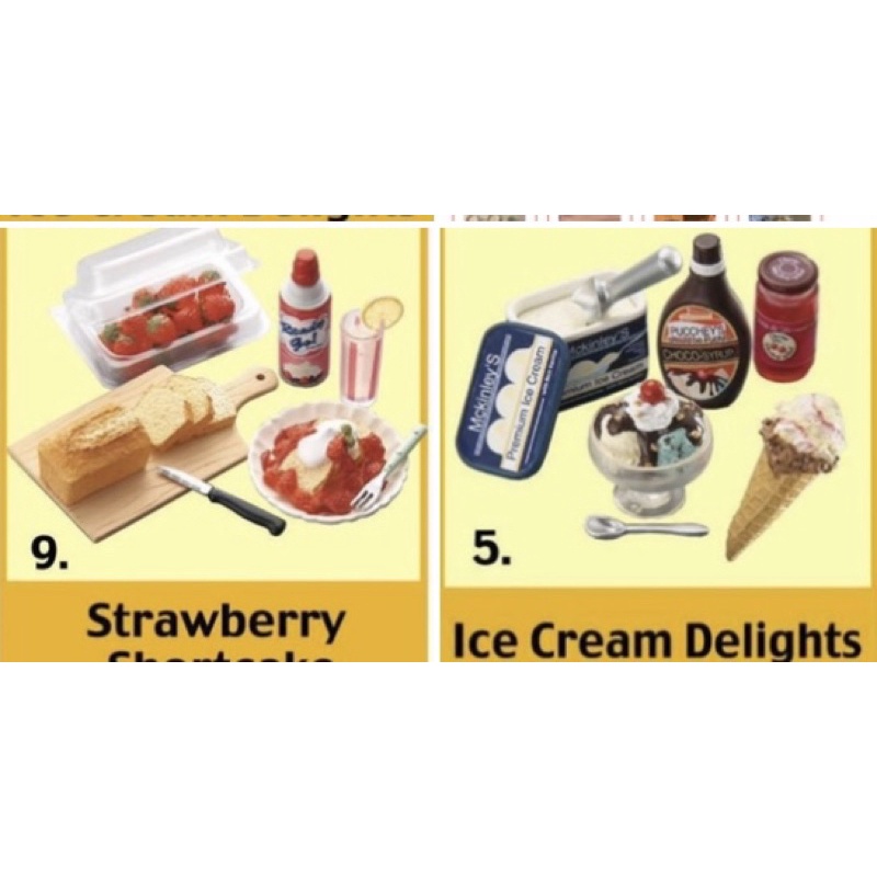 （免運）出清絕版re-ment mini sweets 5+9號組合 食玩 rement 盒玩 迷你甜點 點心 夏日冰品 | 蝦皮購物