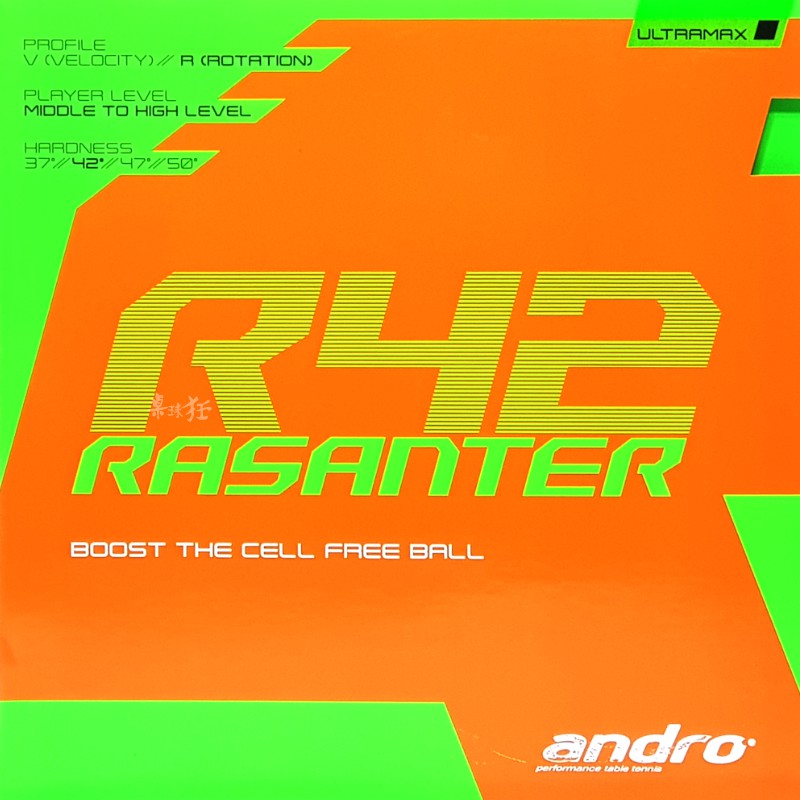桌球狂 andro R42 Rasanter 雷神桌球膠皮 (中軟42度/max/澀性) 弧圈王 | 蝦皮購物