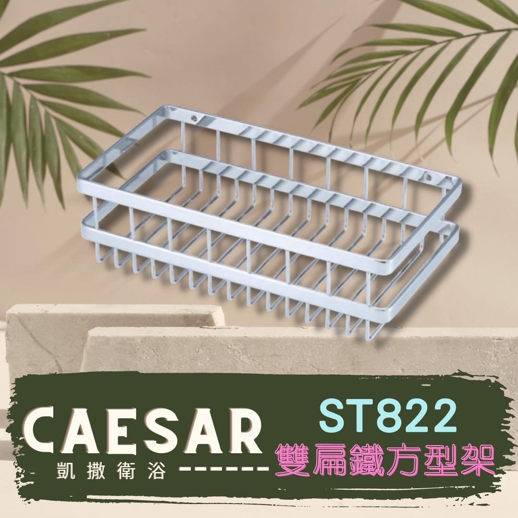 caesar 凱撒 ST822 雙扁鐵方型架 置物架 不鏽鋼架 304不鏽鋼 浴室置物架 方型架 不鏽鋼置物架 收納 | 蝦皮購物