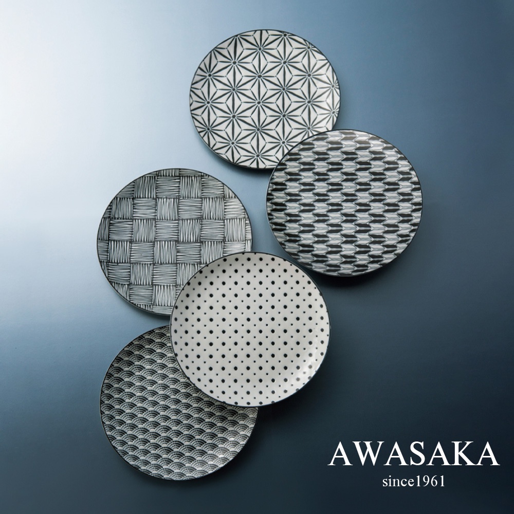【日本AWASAKA粟坂】美濃燒 KOMON 和風料理盤5入組《WUZ屋子》 | 蝦皮購物