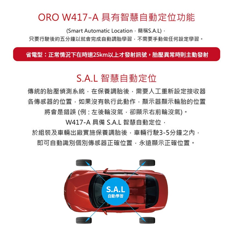 ORO〈W417-A 盲塞型胎壓偵測器〉自動定位款 金屬氣嘴 整合性高 各車系專用 胎壓/胎溫/電壓｜凱旋車品 | 蝦皮購物