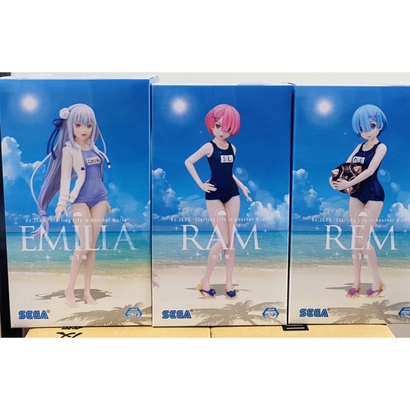 SEGA Re0 :從零開始的異世界生活 雷姆 拉姆 愛蜜莉雅 學校泳裝 死庫水 | 蝦皮購物