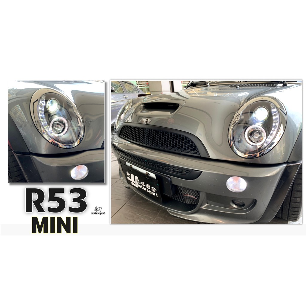 小傑車燈精品--全新 MINI R53 R50 R52 COOPER MINI ONE 黑框 R8燈眉 頭燈 大燈 | 蝦皮購物